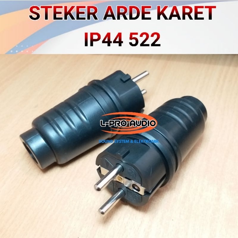 Jual Steker karet arde besar Hitam IP44 522 ORIGINAL listrik 16A 250VAC ...