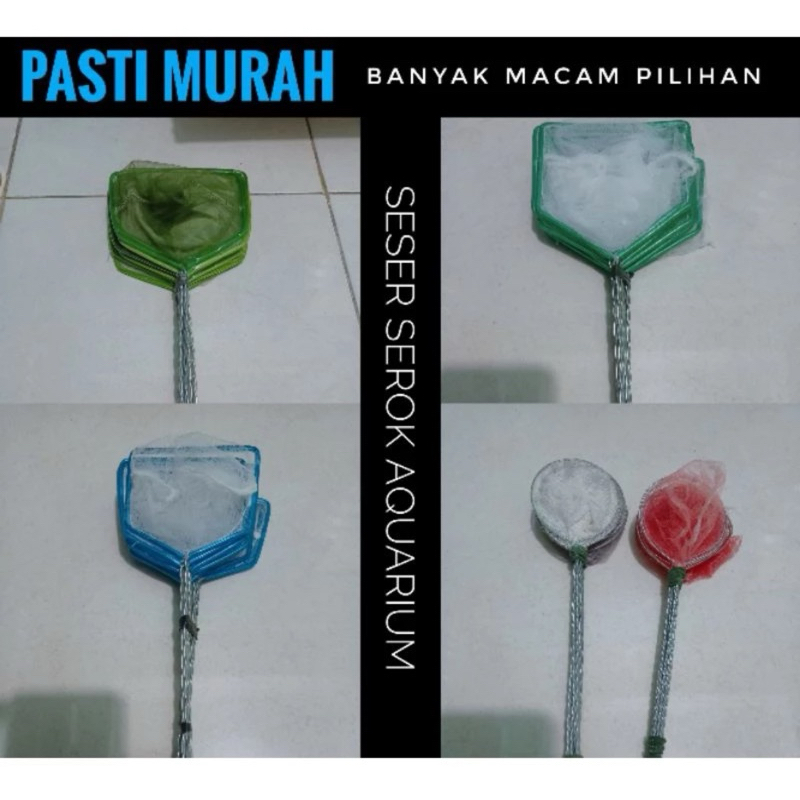 Jual seser serok jaring saringan ikan bulat 8cm 10cm 15cm cupang ...