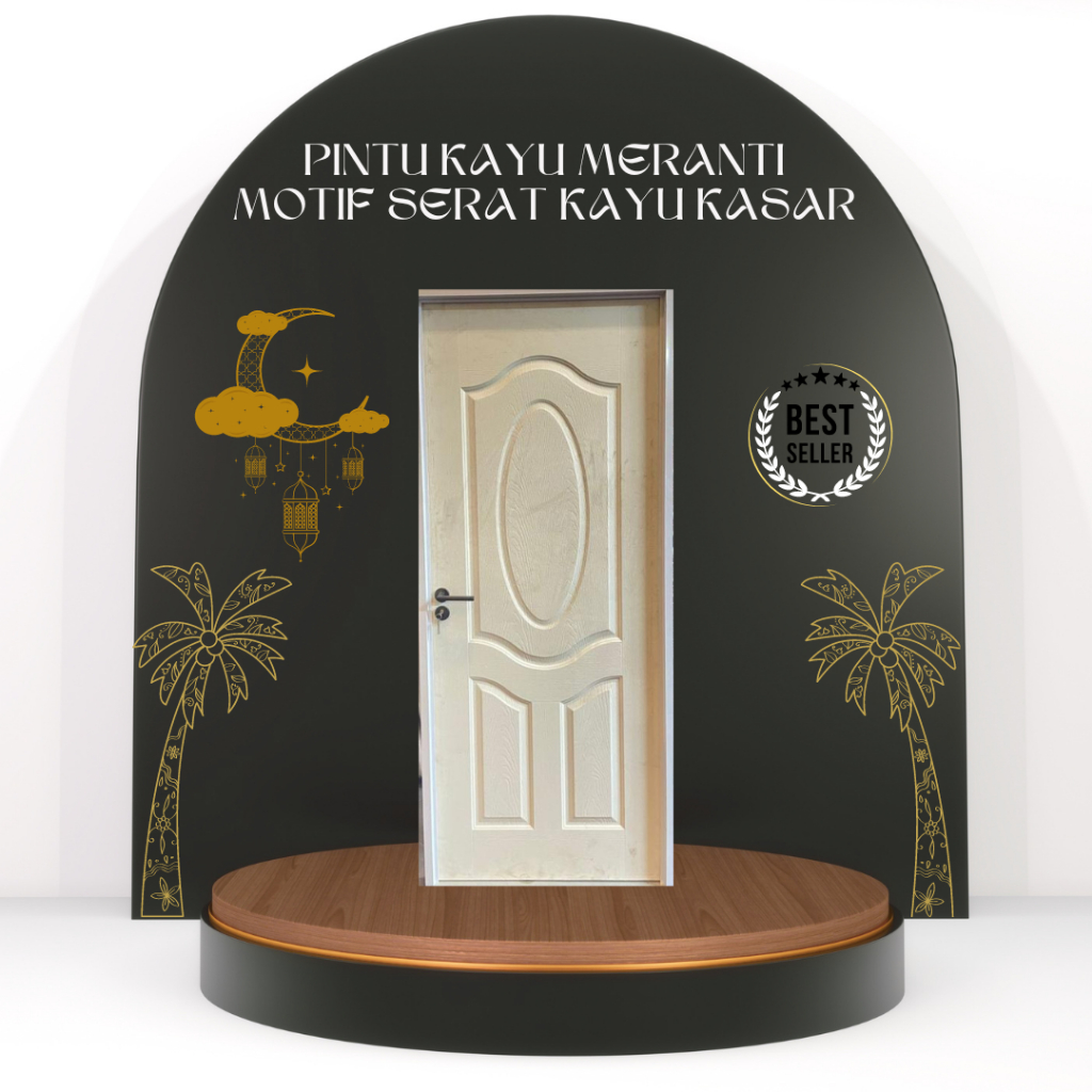 Jual Pintu Kayu Meranti / Pintu kayu / Pintu kayu Motif Serat Kayu ...