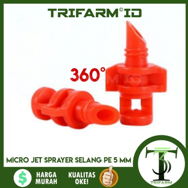 Jual TRIFARM Micro Jet Sprayer Aerophonic Irigasi 360 Derajat Selang PE ...