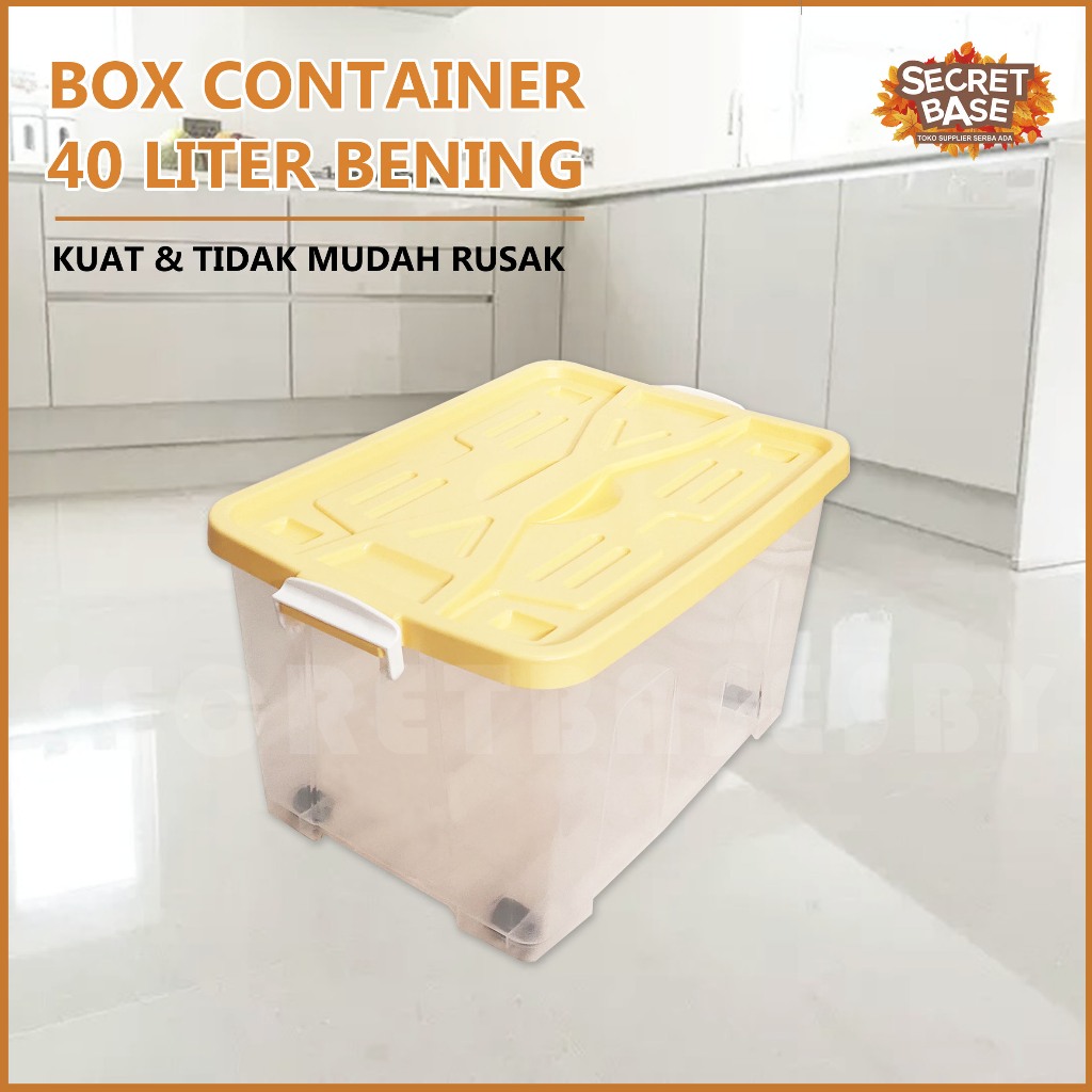 Jual BOX CONTAINER 40 LITER + RODA - Kontainer Box Plastik / Container ...