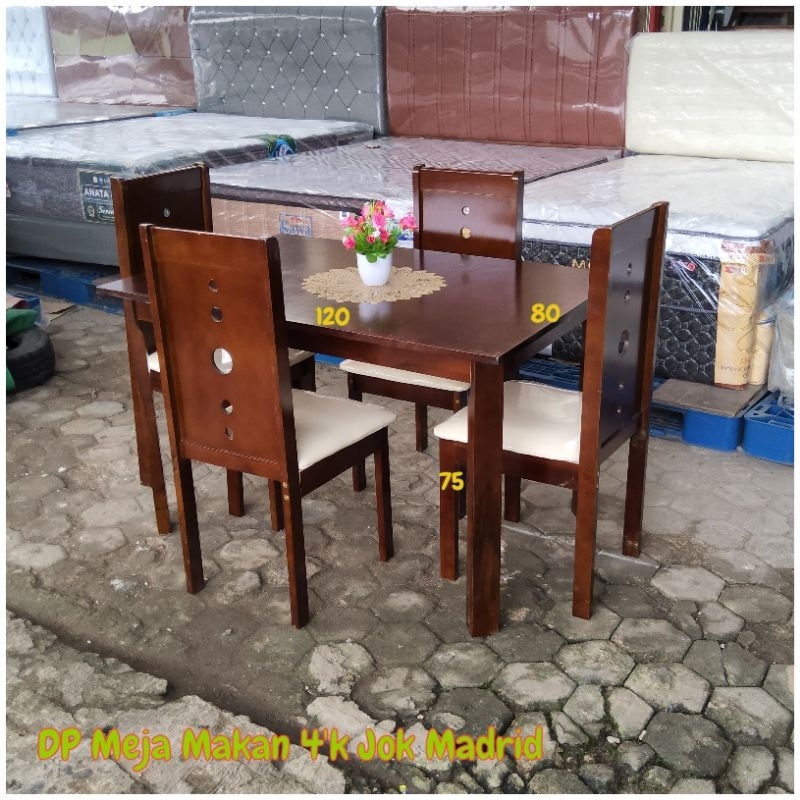 Jual MEJA MAKAN 4 KURSI MINIMALIS | Shopee Indonesia