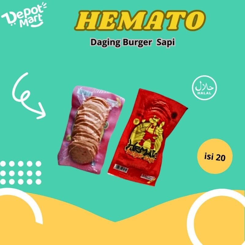 Jual Daging Burger Sapi Hemato 280 Gr DepotMart | Shopee Indonesia
