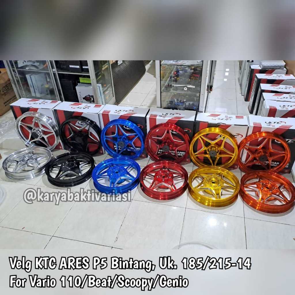 Jual VELG KTC RACING ARES P5 BINTANG BEAT SCOOPY VARIO 110 ORIGINAL , VARIO 125/150 VELG KTC NEW ...