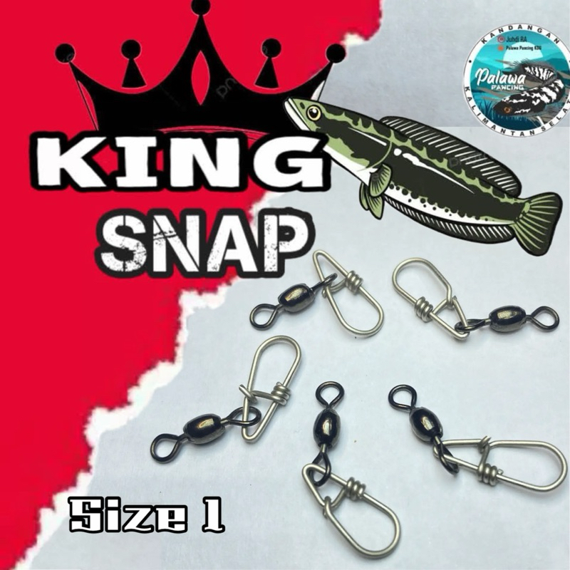 Jual King Snap Palawa pancing With Swivel Snap Casting Gabus Toman ...