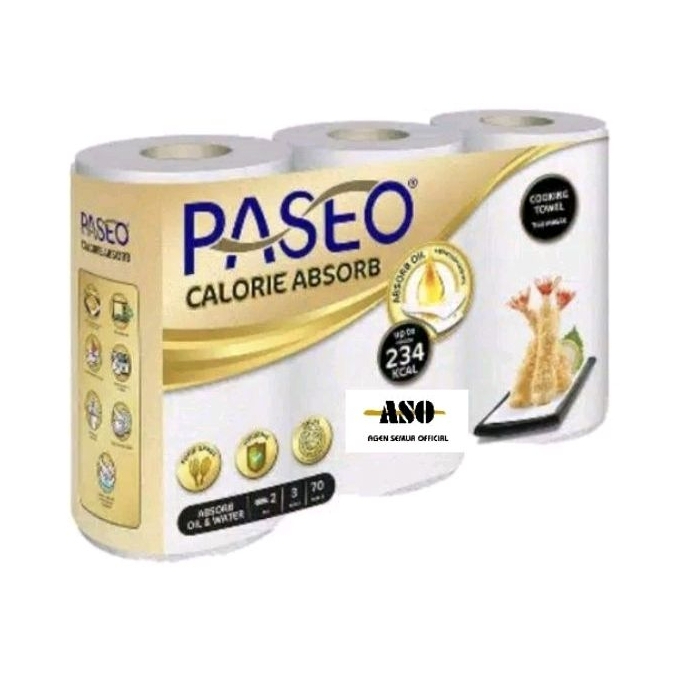 Jual Tisu Tissue paseo tissue dapur kitchen towel 3 roll 70 s - PASEO ...