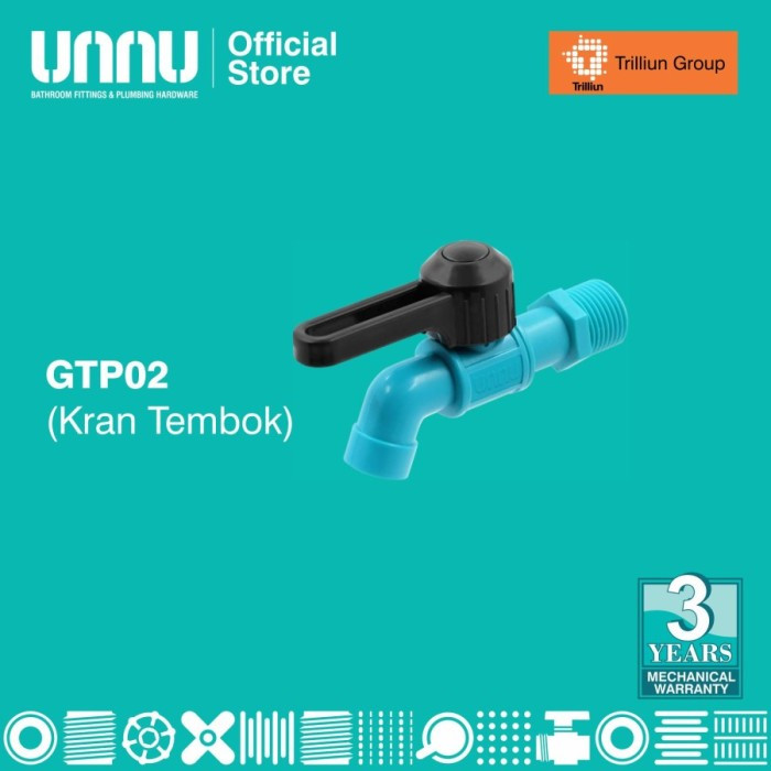 Jual Kran Tembok PVC UNNU GTP 02 3/4 dan 1/2 | Shopee Indonesia