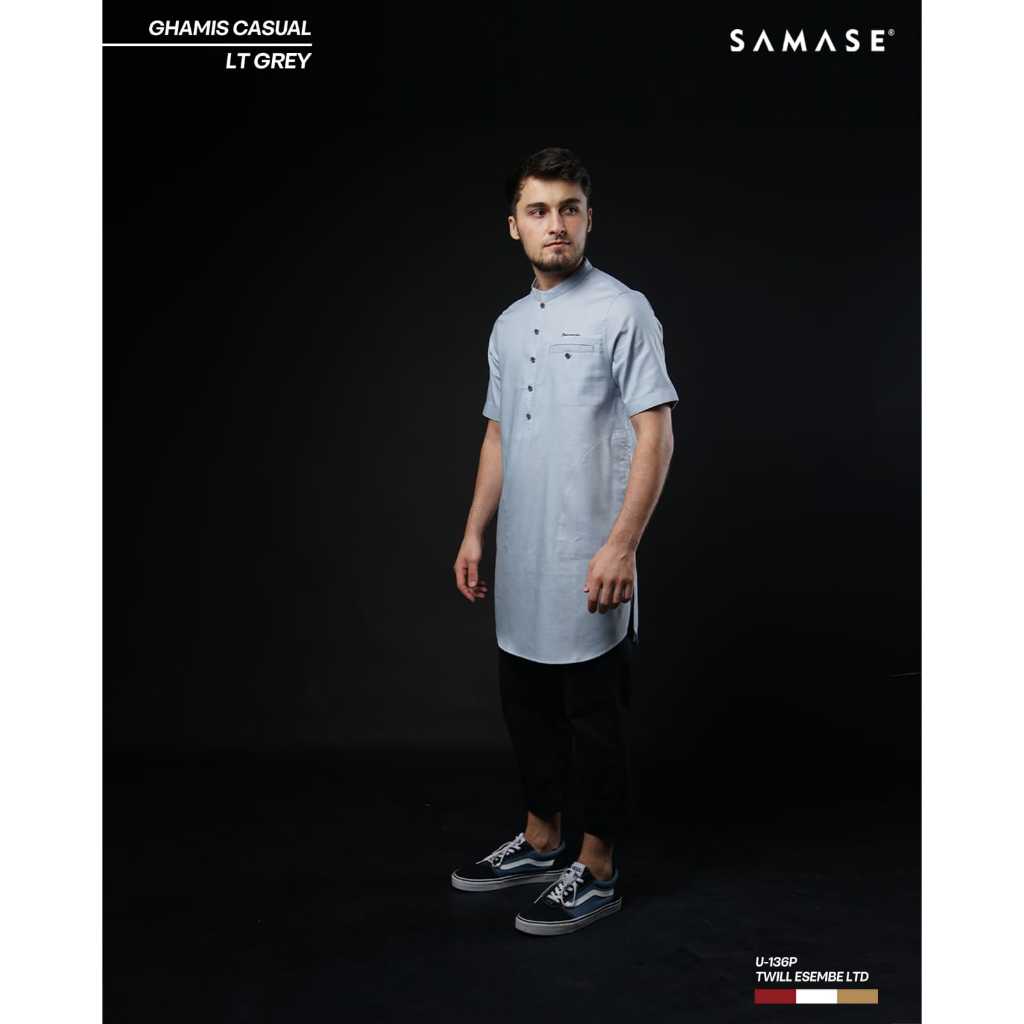 Jual SAMASE Ghamis Casual U136P Baju Koko Kurta Pakaian Muslim Pria ...