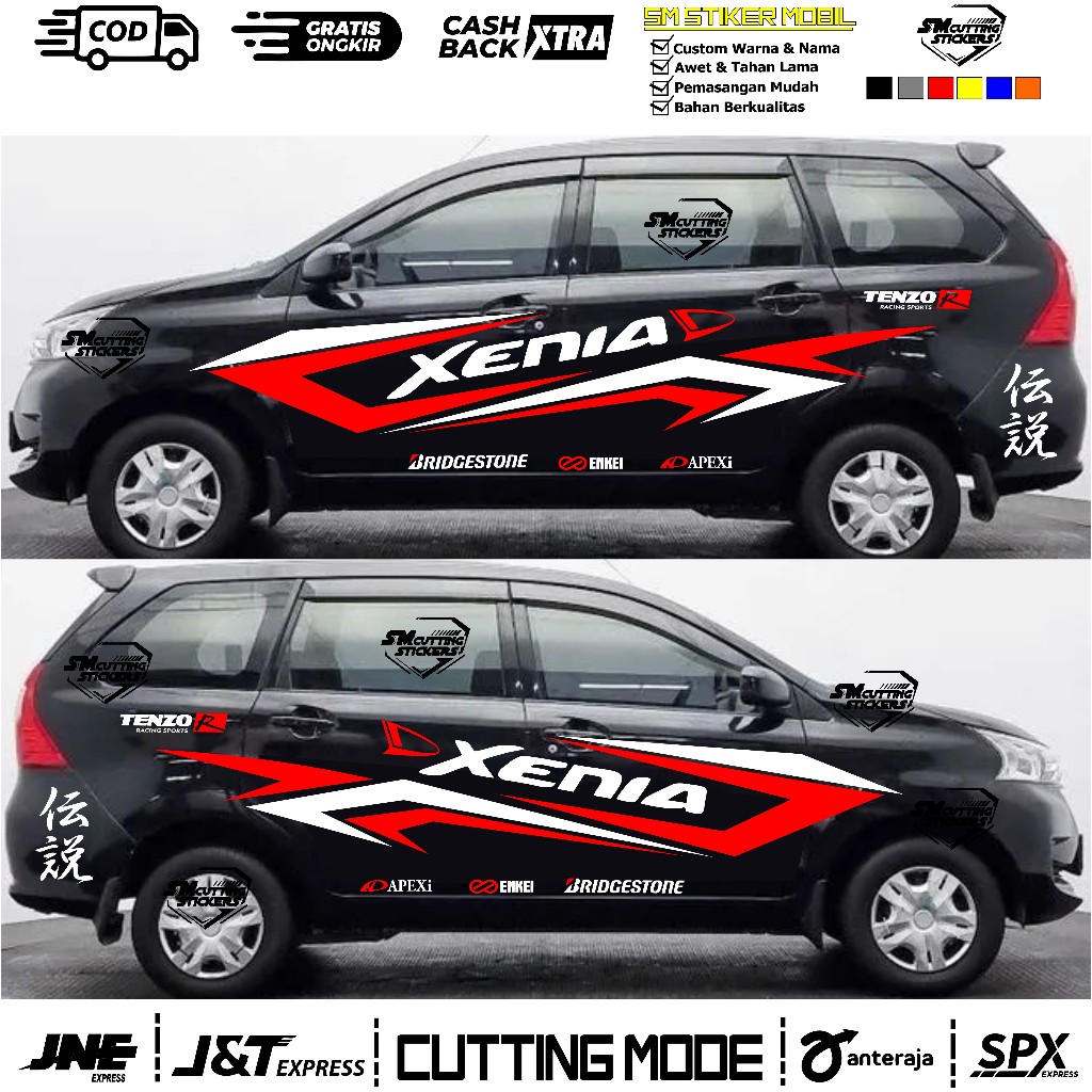Jual Stiker mobil Daihatsu Xenia Model Tribal simpel list Cutting ...