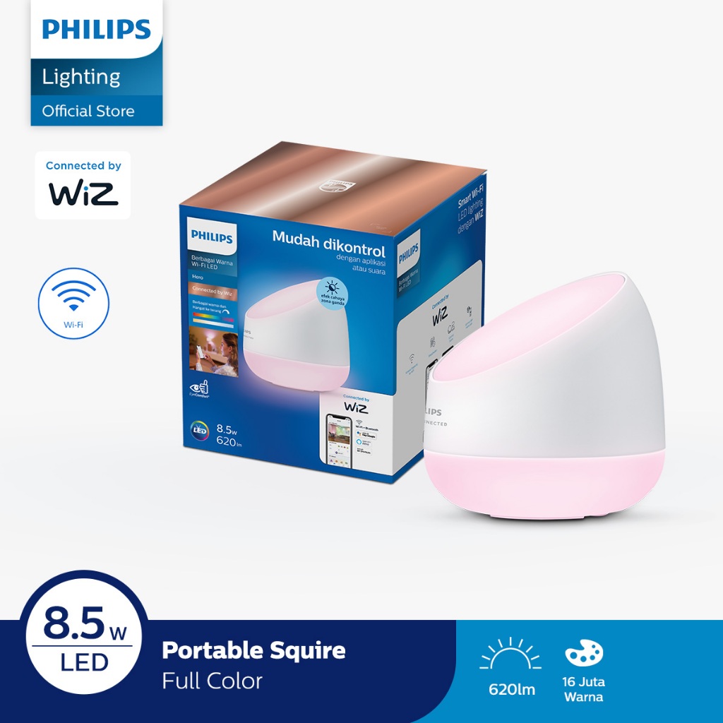 Jual Philips Smart Wifi LED Portable Squire 8.5W | Shopee Indonesia