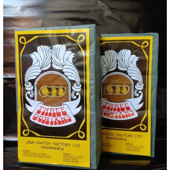 Jual Korek Api Kayu 1 Pack Besar isi 100 Box (Three Durians) | Shopee ...