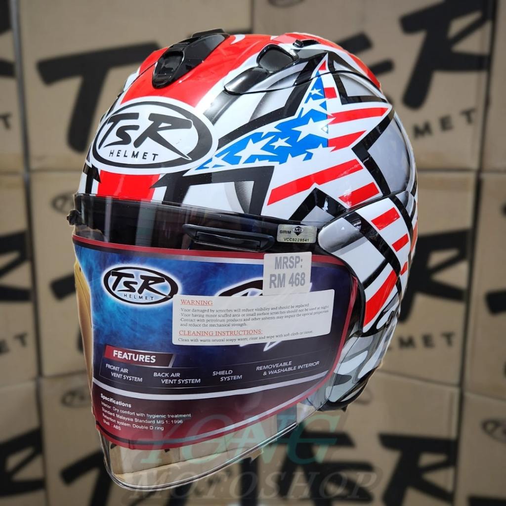 Jual Helm TSR VZ RAM Hayden Laguna Seca Original Half Face TSR Helmet ...