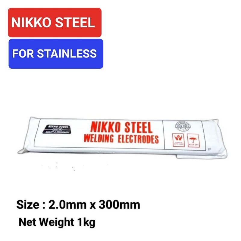 Jual Kawat Las Stainless Steel NIKKO STEEL NSN 308 size 2mm x 300mm ...