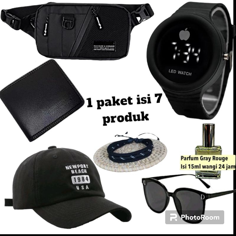 Jual Promo Ramadhan 1 Paket isi 7 Produk Tas Salempang Pria New Model ...