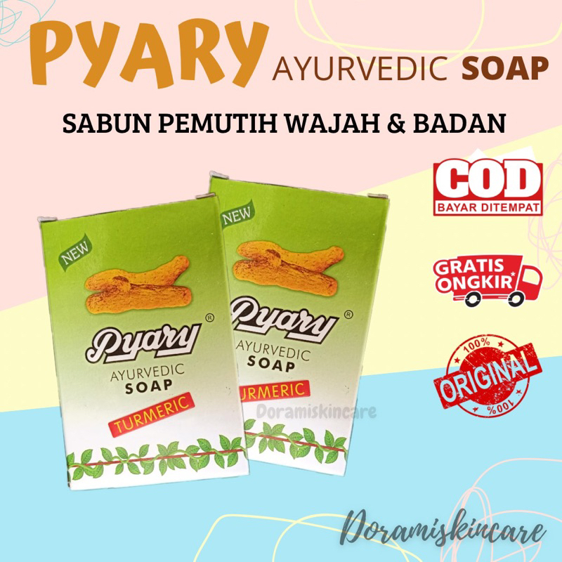 Jual Sabun Pyary Original Sabun Herbal Turmeric Soap Pemutih Wajah ...
