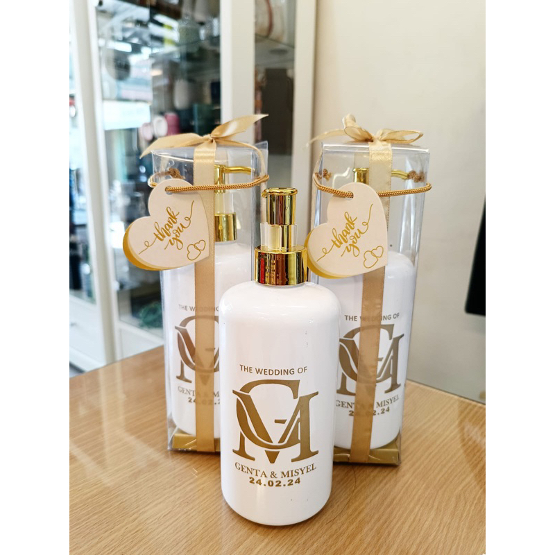 Jual SOUVENIR TEMPAT SABUN + POUCH CUSTOM / SOUVENIR BOTOL SABUN ...