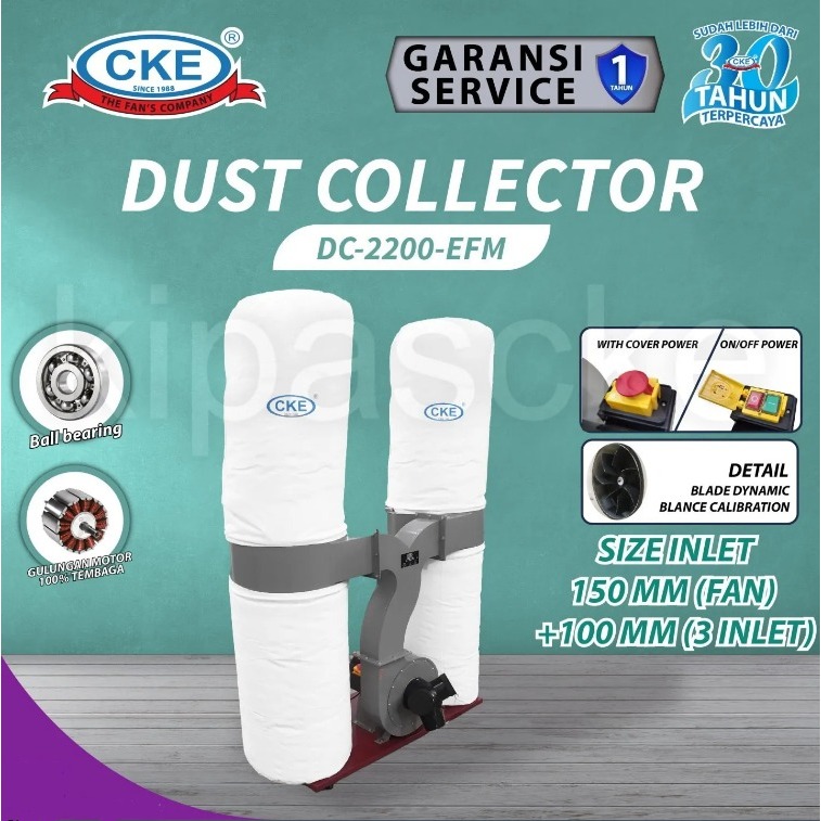 Jual Dust Collector CKE DC-2200-EFM 3HP 220V Blower Penghisap Debu ...