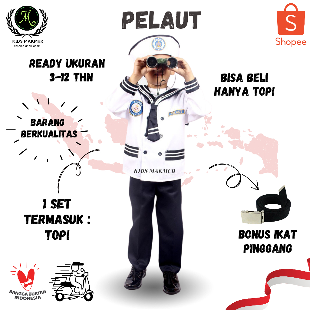 Jual Baju pelaut anak anak setelan pelaut anak laki laki baju seragam ...