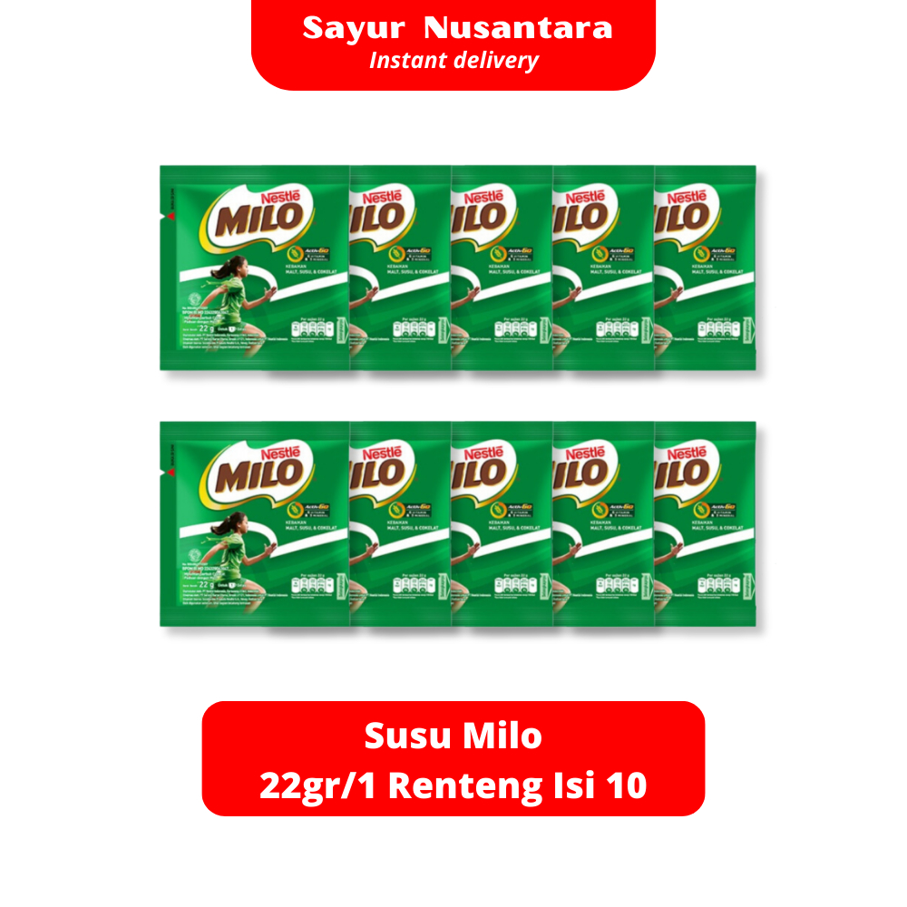 Jual Susu Milo 22gr 1 Renteng Isi 10 Sachet - Sayur Nusantara | Shopee ...