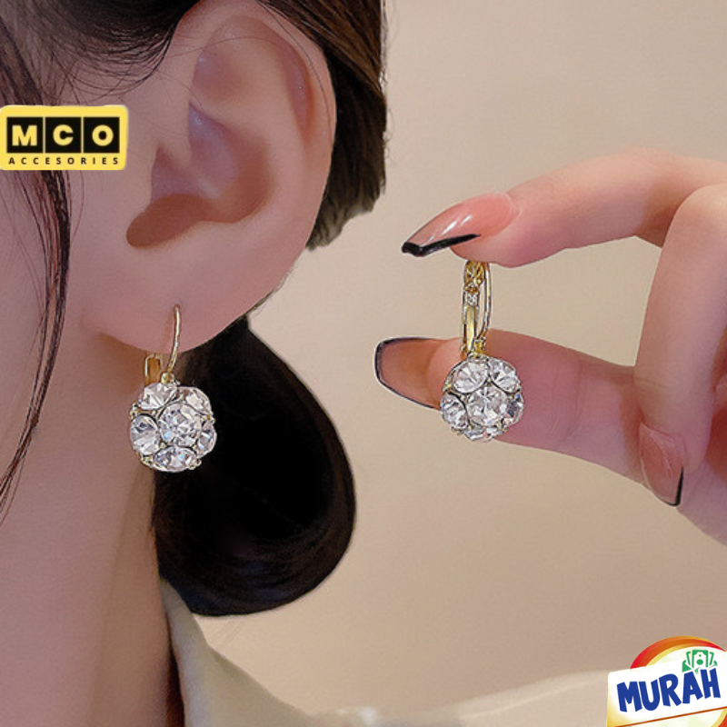 Jual Anting Wanita Model Permata Gold Anting Hoop Wanita Aksesoris ...