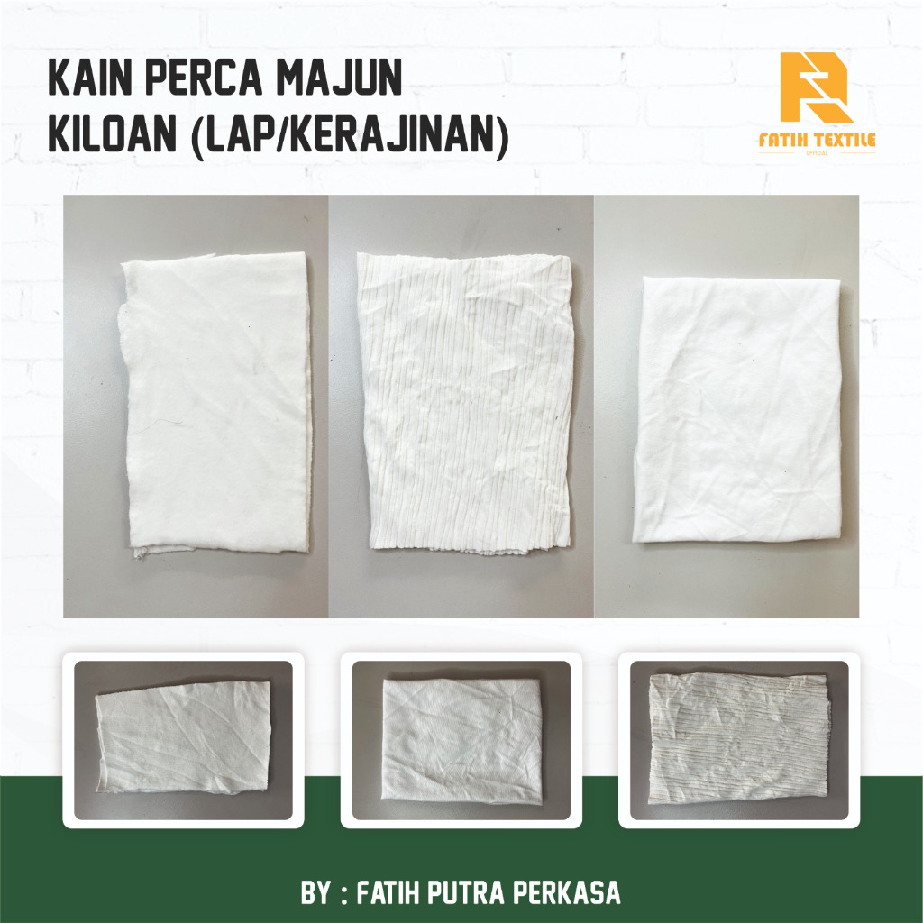 Jual KAIN LAP MAJUN PERCA PUTIH TANPA JAHIT BAHAN KATUN SERAP AIR ...