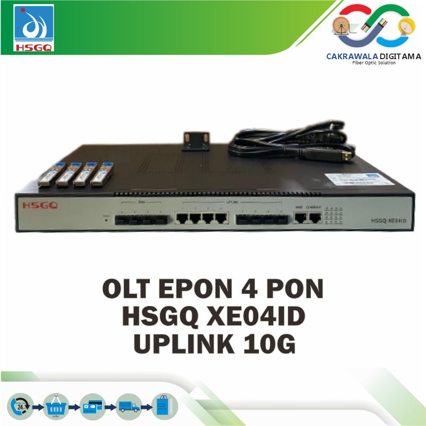 Jual OLT HSGQ 4 Pon Epon Tipe XE04ID AC-DC + SFP 7dB/8dB/9dB Uplink 10G | Shopee Indonesia