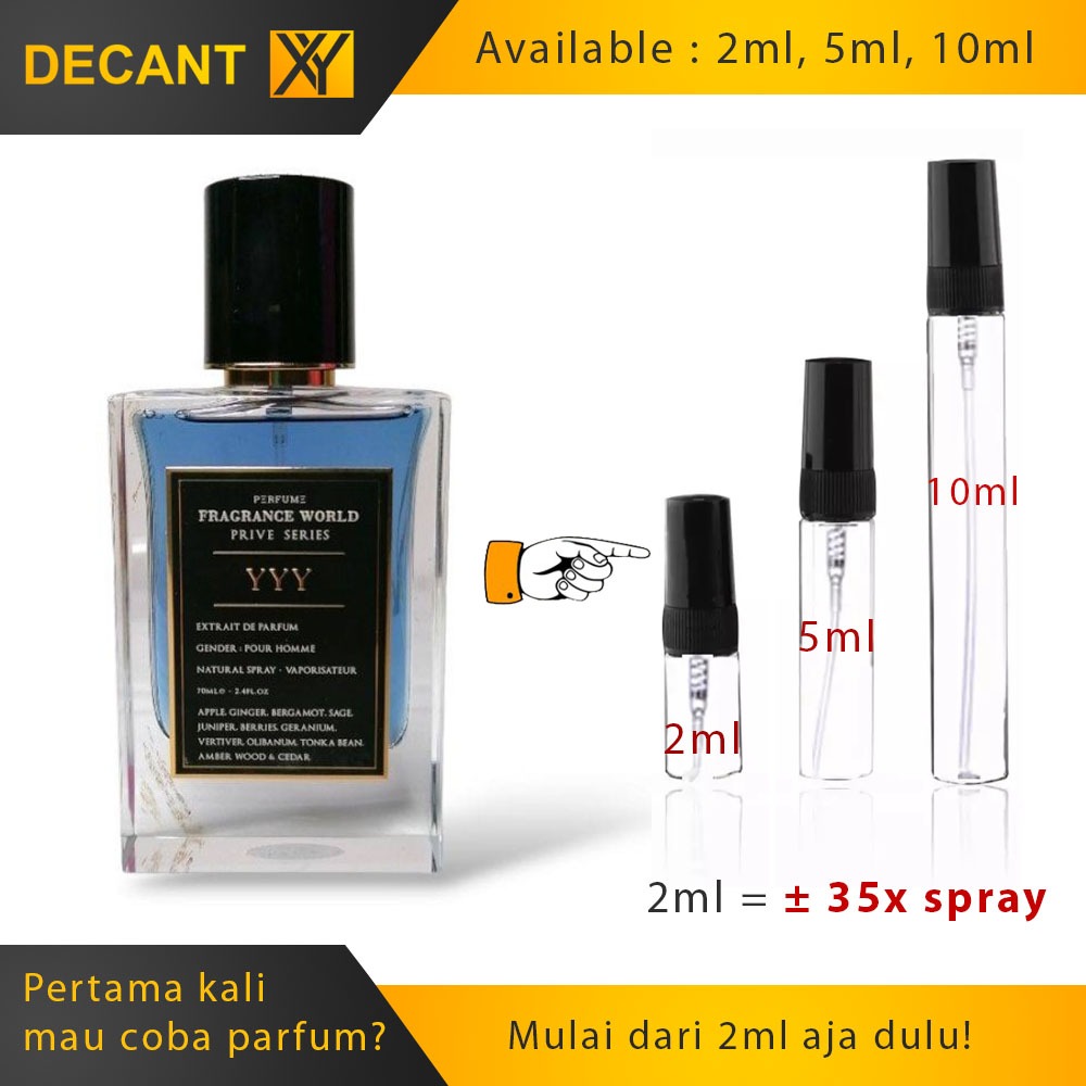 Jual Decant Fragrance World FW YYY Extrait de Parfum for Men 2ml 5ml ...