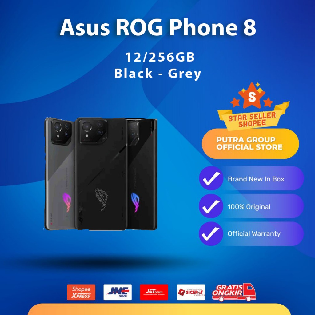 Jual (RESMI) Asus ROG Phone 8 12/256GB 256 GB Black Grey TAM | Shopee ...