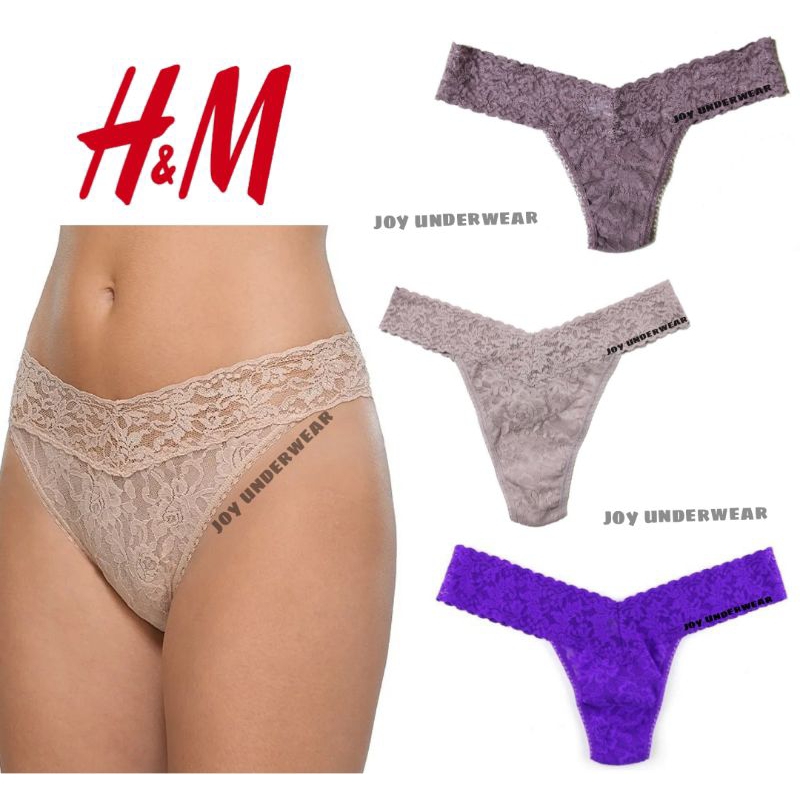 Jual PANTIES G-STRING/THONG H&M LACE BRANDED EXPORT | Shopee Indonesia