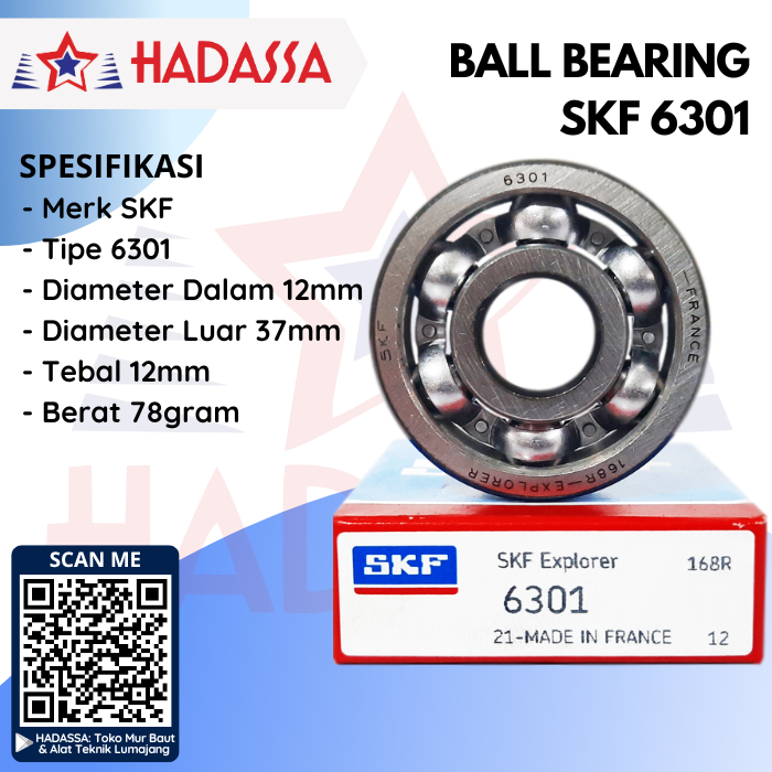 Jual Ball Bearing SKF 6301 | Shopee Indonesia