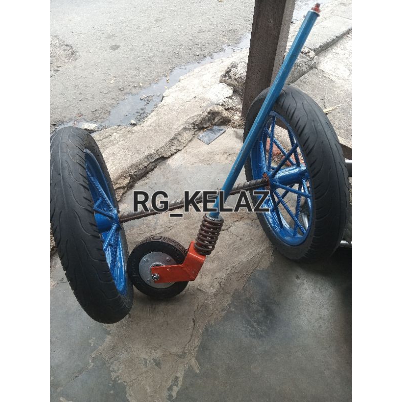 Jual roda gerobak ring 14 dan roda belakang 7in / roda gerobak 1stel ...