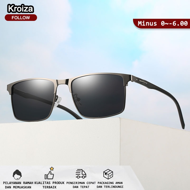 Jual Frame Kacamata Hitam Polarized Pria Wanita Cowok Fashion UV400 Antiradiasi Keca mata Sinar ...