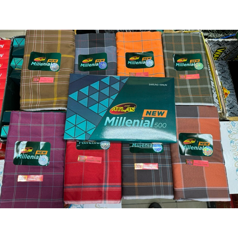 Jual Sarung Atlas new millenial 500 motif DGW Polos dan salur satuan ...