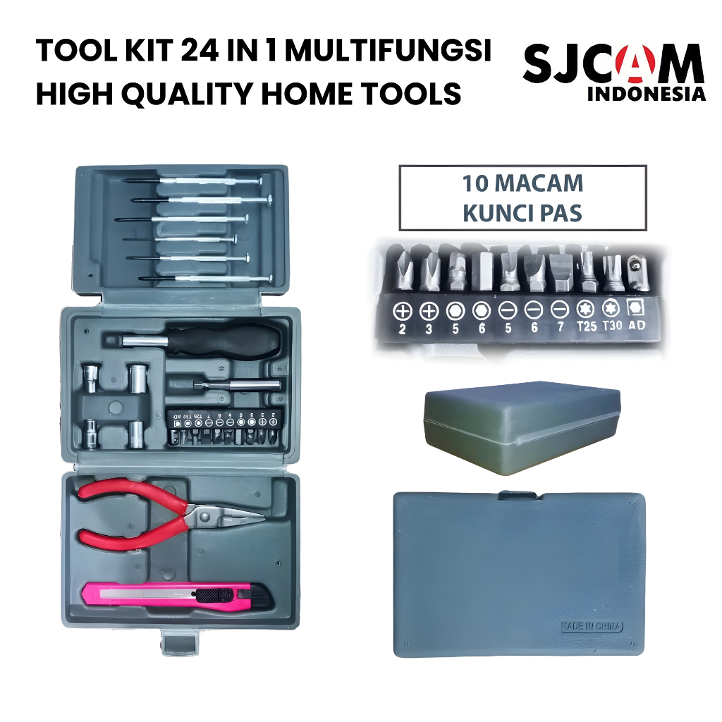 Jual TOOLS BOX 24IN1 perkakas obeng set lengkap hand tools kekinian ...