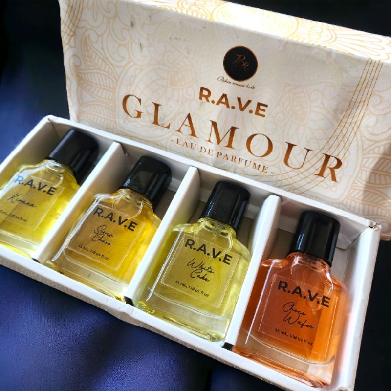 Jual Paket Parfum RAVE Glamour Istimewa isi 4 Varian | Shopee Indonesia