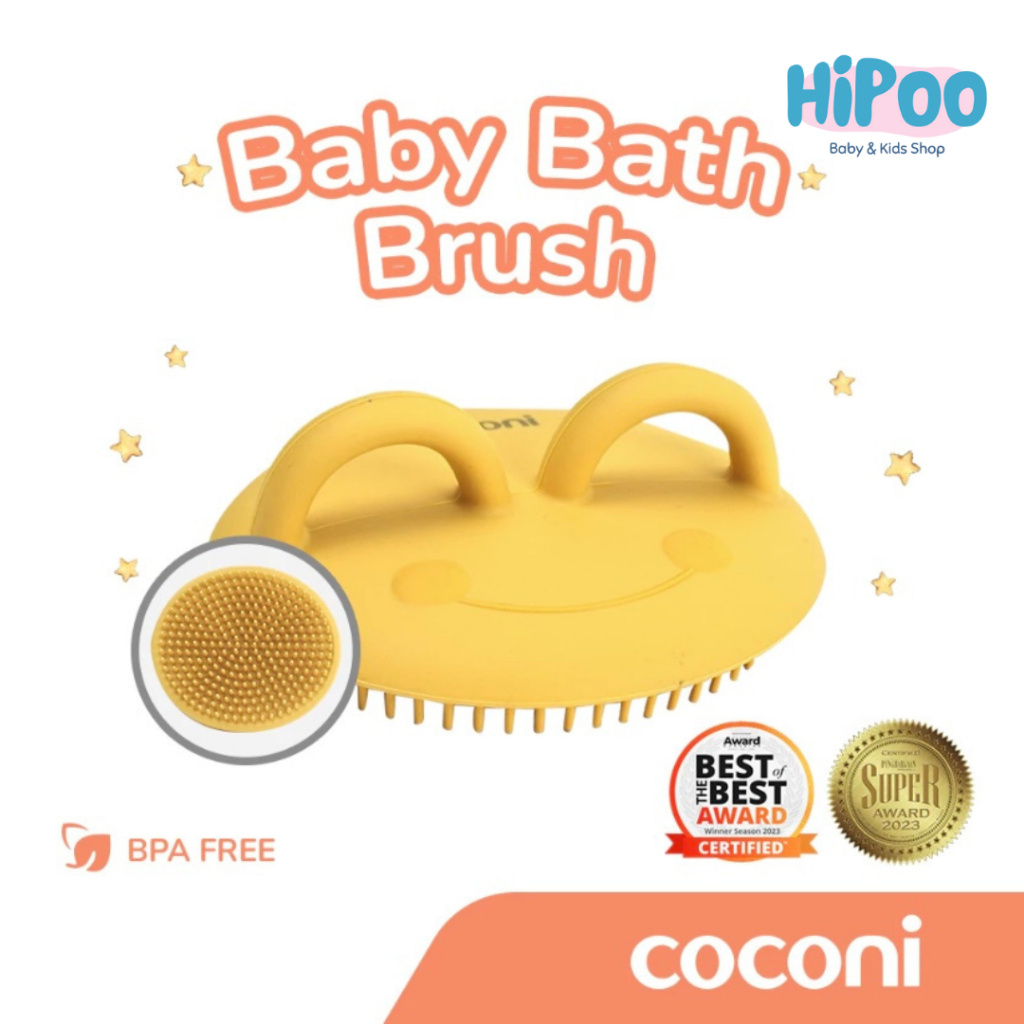 Jual Silicone Baby Head & Body Bath Brush Massage COCONI | Sikat Mandi ...