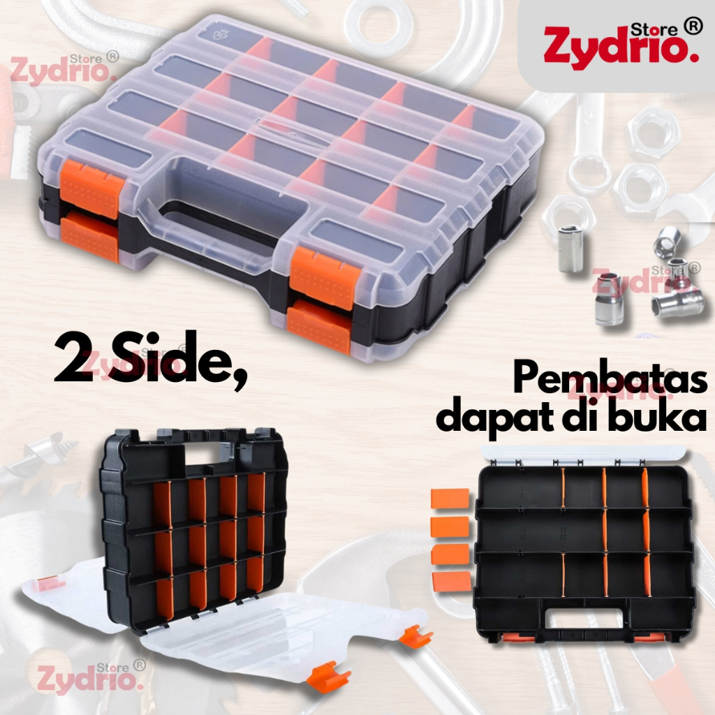 Jual Toolbox Baut Mur Paku Double Side Kotak Perkakas Penyimpanan Tool ...