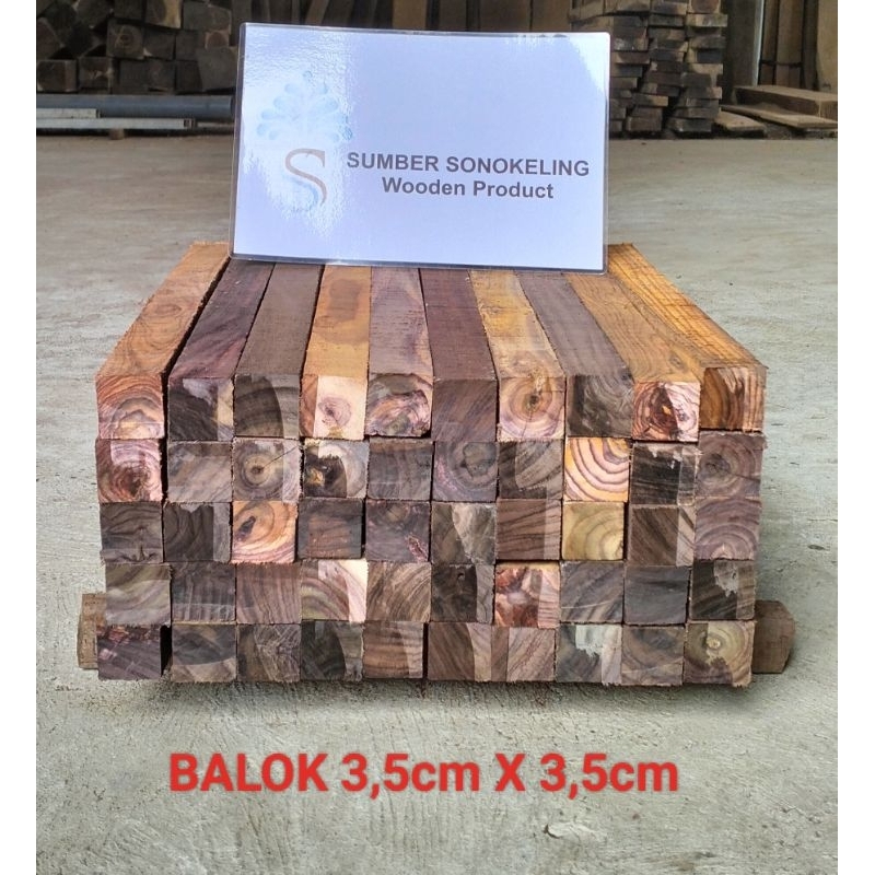 Jual Balok 3,5 x 3,5 Kayu SONOKELING full galih/hitam | Shopee Indonesia