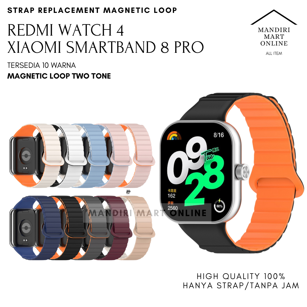 Jual Strap Redmi Watch 4 Magnetic Loop Tali Pengganti Xiaomi Smart Band 8 Pro Double Color Bahan ...