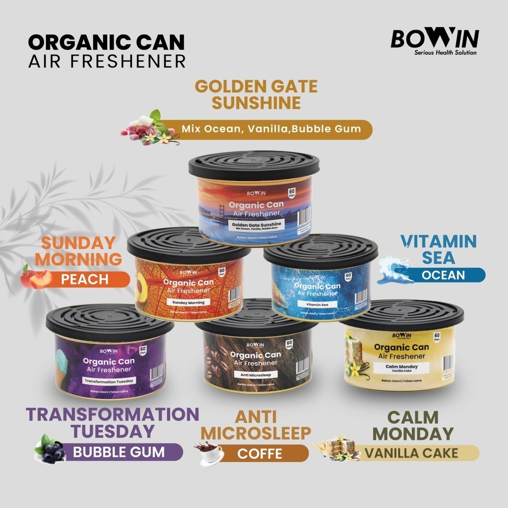 Jual BOWIN Organic CAN Air Freshener / Parfum Mobil & Ruangngan ...