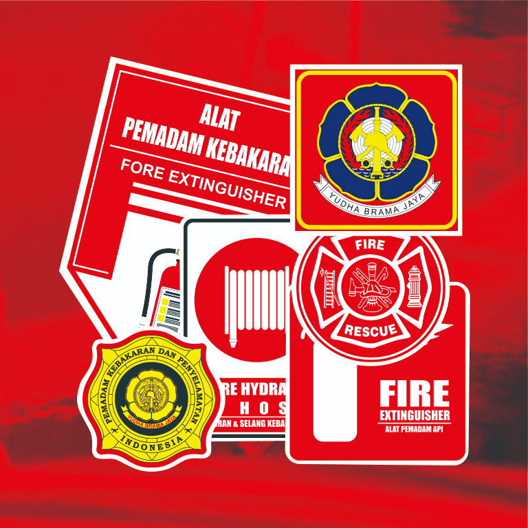 Jual stiker pemadam kebakaran - stiker peringatan/tanda pemadam ...