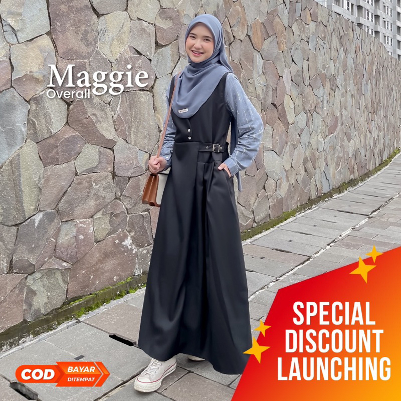 Jual JILBRAVE Maggie Overall Gamis Casual Lebaran Inner Rayon Motif ...