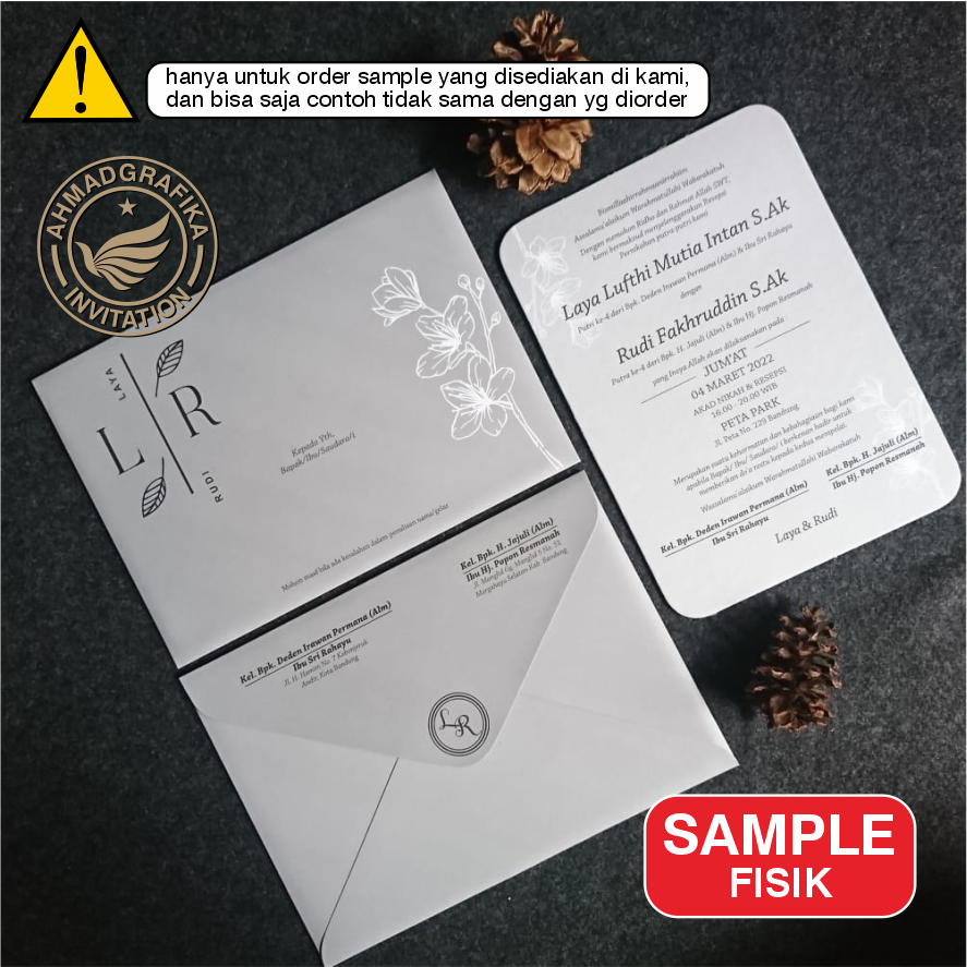 Jual [SAMPLE] Undangan Single Hardcover | Plus Amplop | Shopee Indonesia