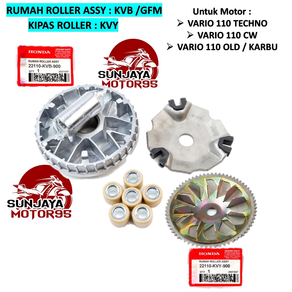 Jual Rumah Roller Assy Set Kipas Lawan Rumah Roller Vario 110 karbu ...