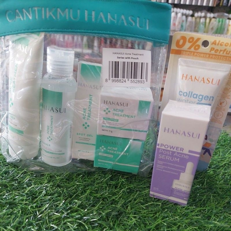 Jual PROMO PAKET HANASUI ACNE+POST ACNE SERUM+SUNCREEN 30 | Shopee ...