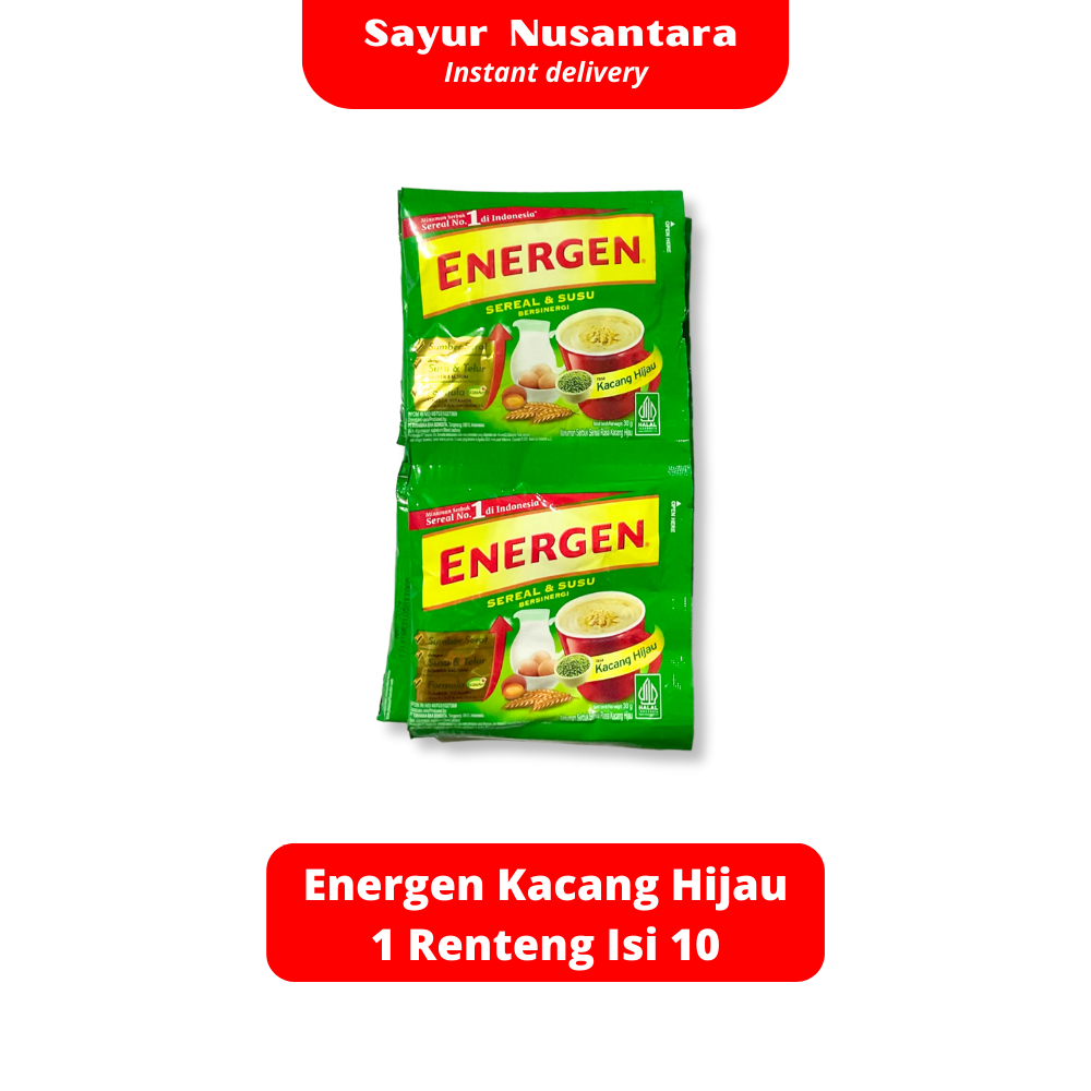 Jual Energen Kacang Hijau 1 Renteng Isi 10 - Sayur Nusantara | Shopee ...
