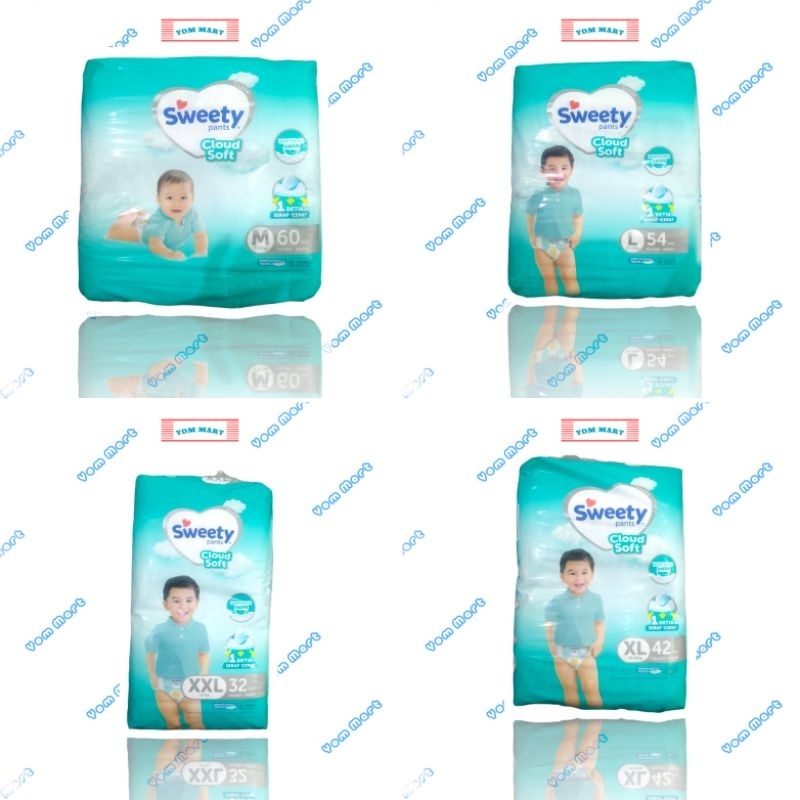 Jual SWEETY SILVER PANTS CLOUD SOFT M60, L54, XL42, XXL32 | POPOK BAYI ...