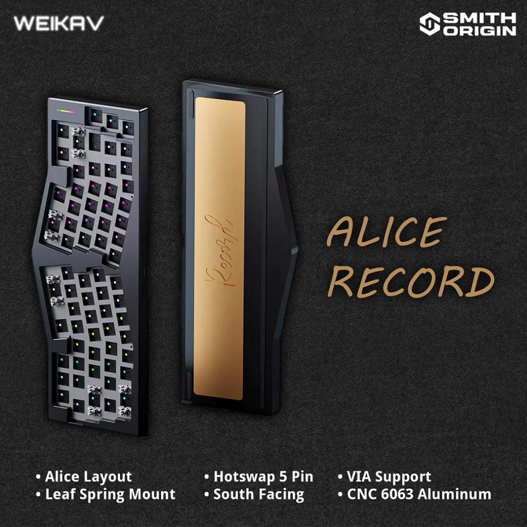 Jual Weikav Record Alice Aluminum Keyboard Barebone | Shopee Indonesia