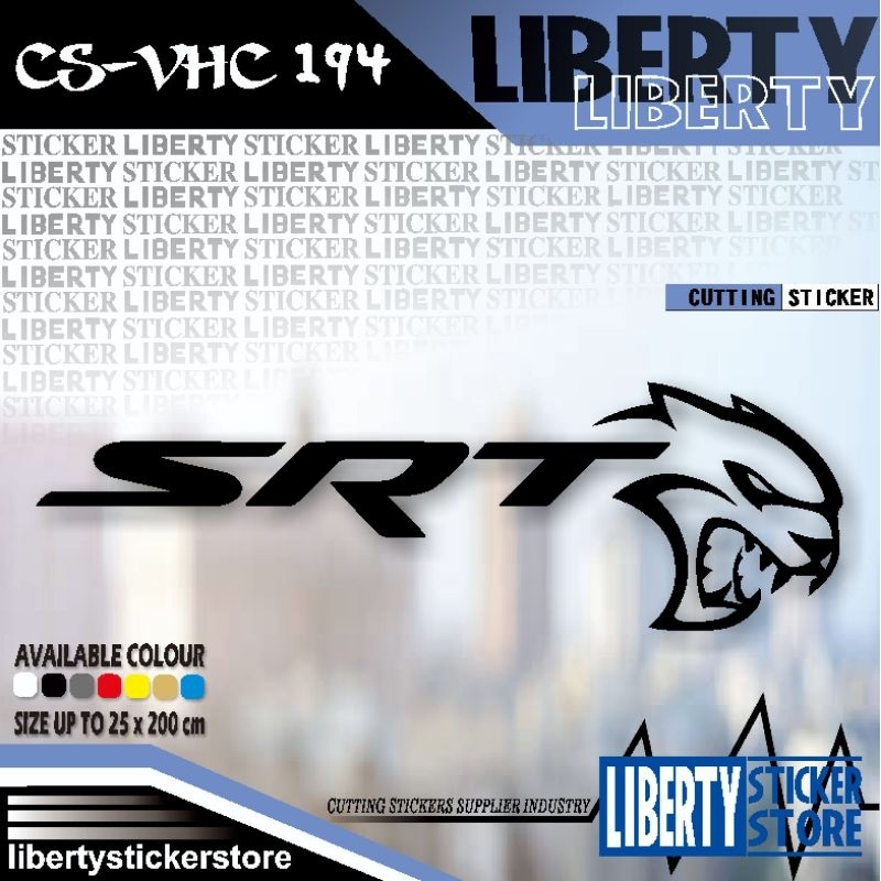 Jual MEDIUM srt hellcat cutting sticker | srt hellcat cutting stiker ...