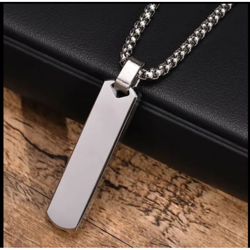 Jual Kalung titanium liontin balok special pria wanita anti karat ...